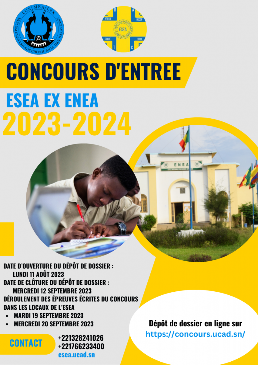 Concours ESEA ex ENEA 2023-2024 | ESEA | Ecole Supérieure d'Economie ...